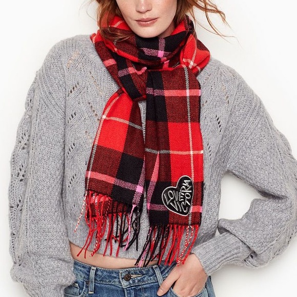 PINK Victoria's Secret | Accessories | Nwt Victorias Secret Plaid ...